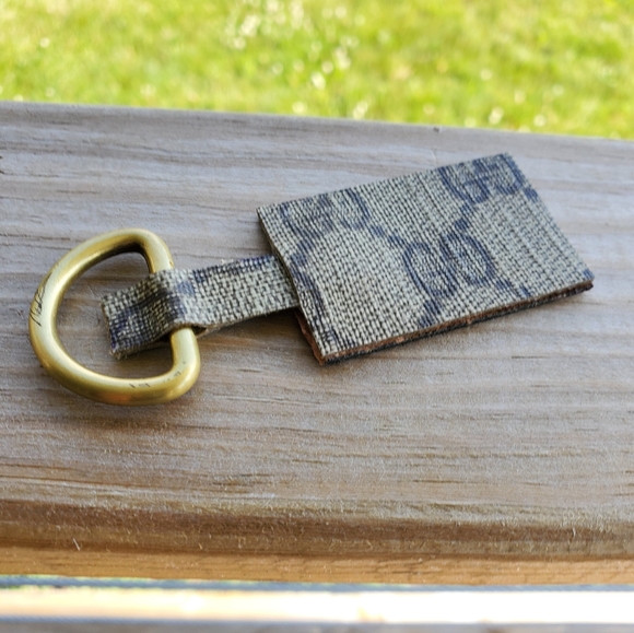 Accessories | Gucci Gg Upcycle Repurposed Keychain Key Fob Tag | Poshmark